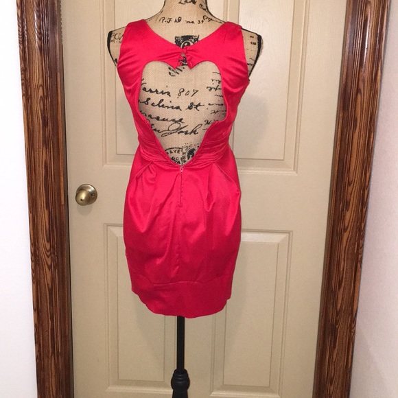 B. Smart | Dresses | Red Dress With Heart Shape Design On Back | Poshmark